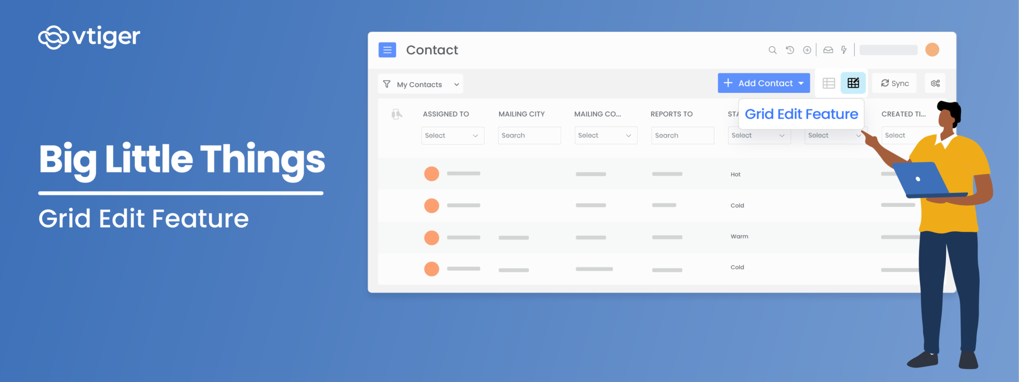 Grandes cosas pequeñas - Edición de cuadrícula - Vtiger CRM Blog
