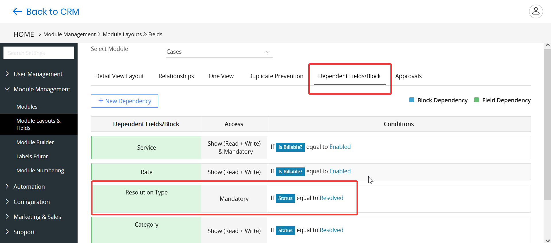 Big Little Things Dependent Fieldsblocks Vtiger Crm Blog 