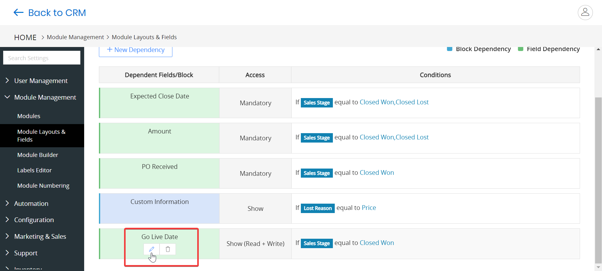 Big Little Things Dependent Fieldsblocks Vtiger Crm Blog 2419
