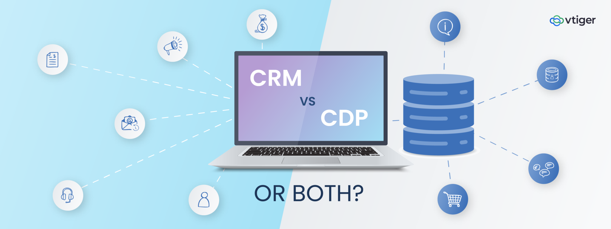 CRM frente a CDP: ¿Existe alguna diferencia? ¿Puede CRM ser su CDP? -Blog de Vtiger CRM