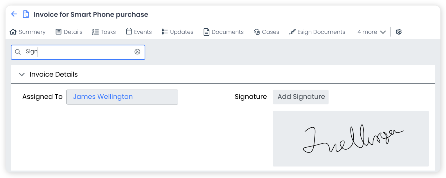 Capture E-signatures Within the CRM Using Vtiger Signature field ...
