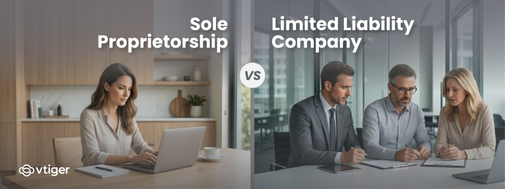 6 Key Differences of Sole Proprietorship vs LLC in 2026 | Vtiger
